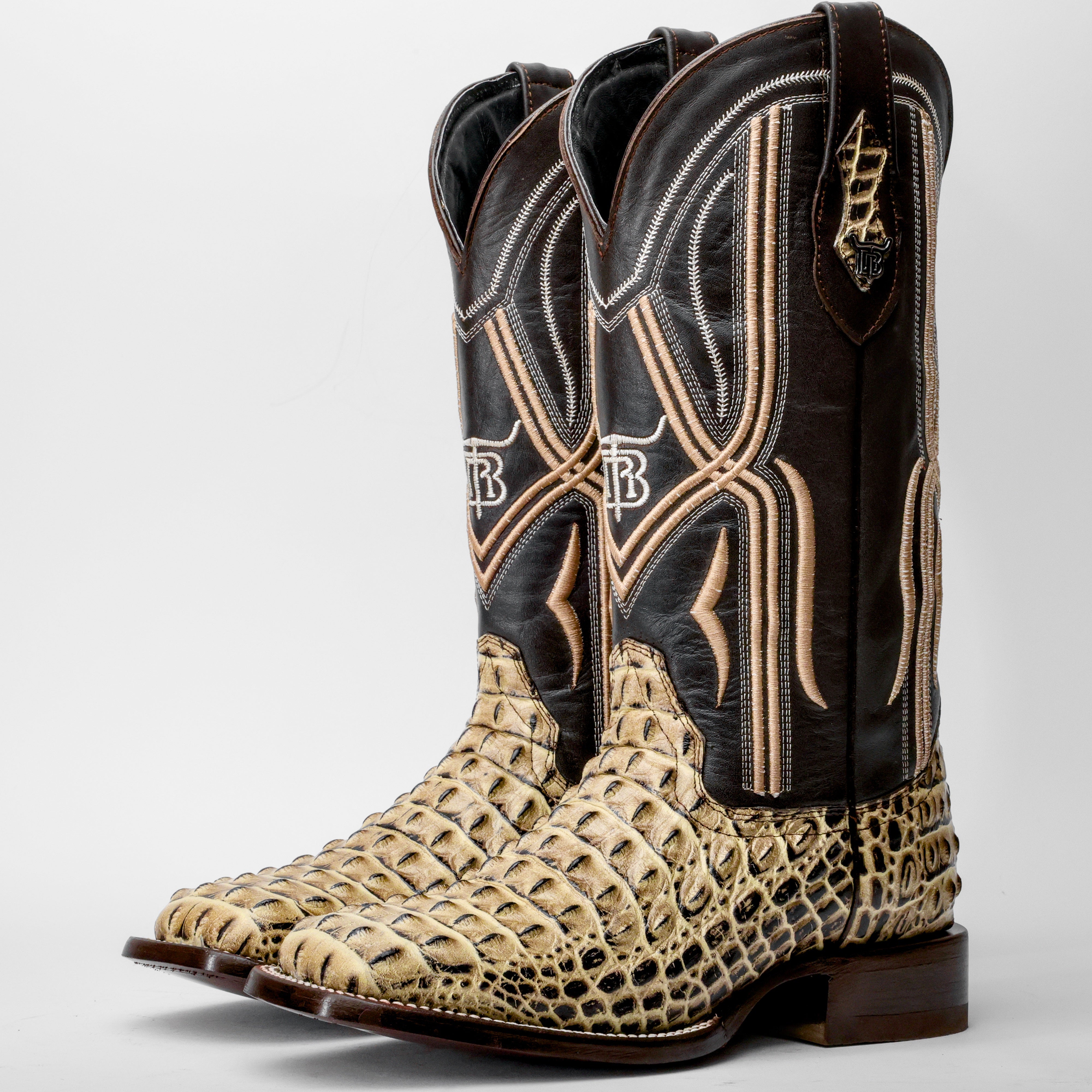 Orix Caiman Hornback Leather Boots - Square Toe – goocaps